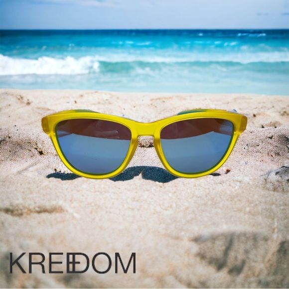 Kreedom | Accessories | Kreedomgood Times Gliss Yellow Sunglasses With ...